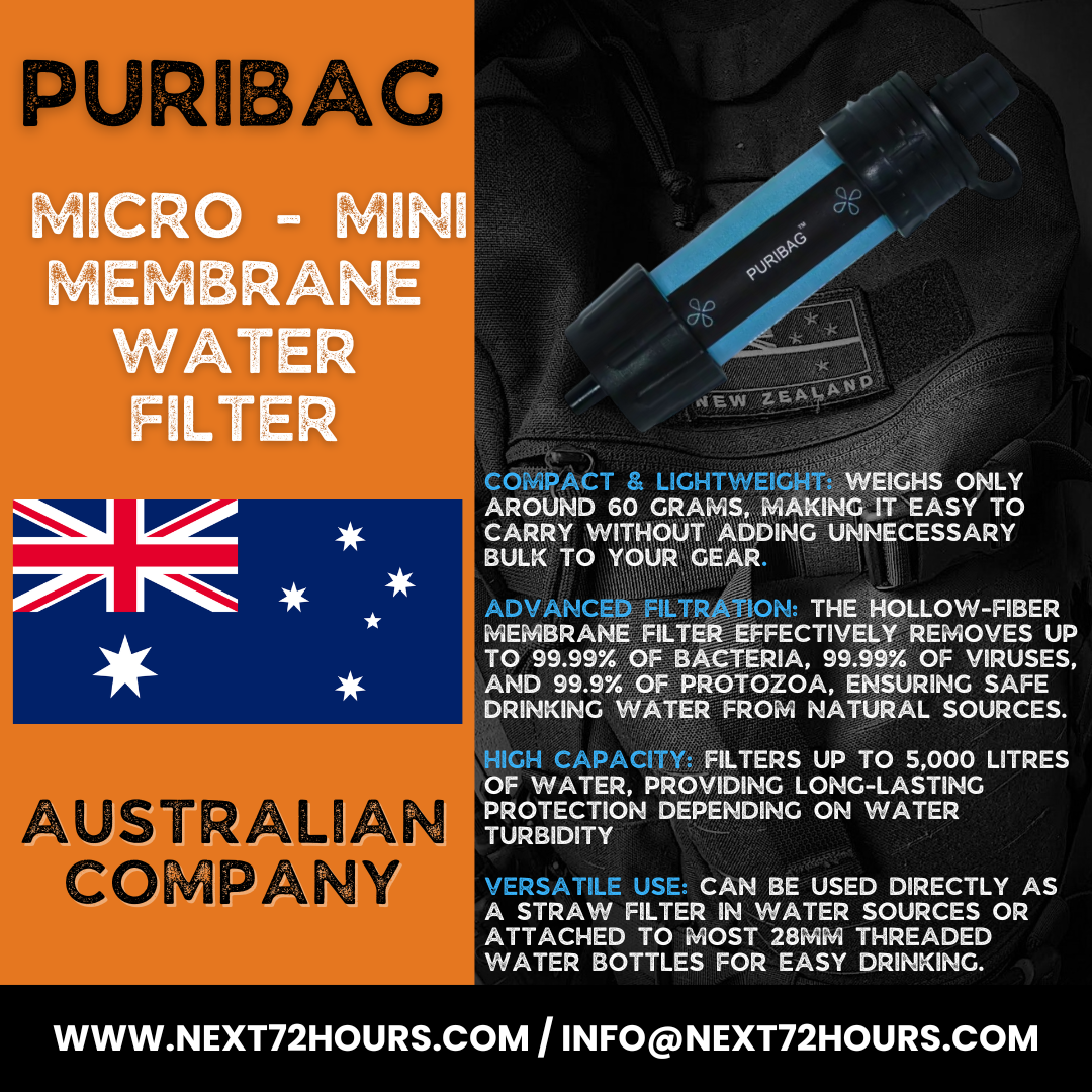 Puribag Membrane Filter Kit | Emergency Water Purification | NZ